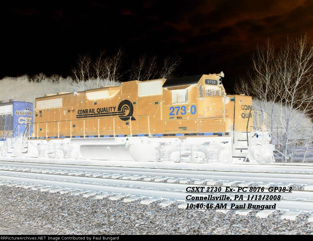 CSX 2730 GP38-2 12 Jan 2008